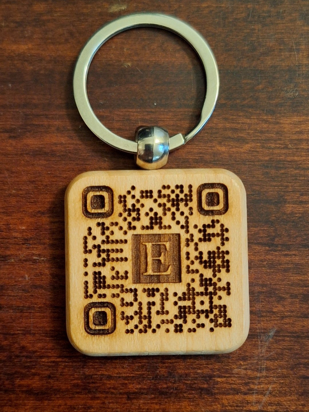 Custom Engraved QR Code Networking/marketing Fidget Keychain - Etsy