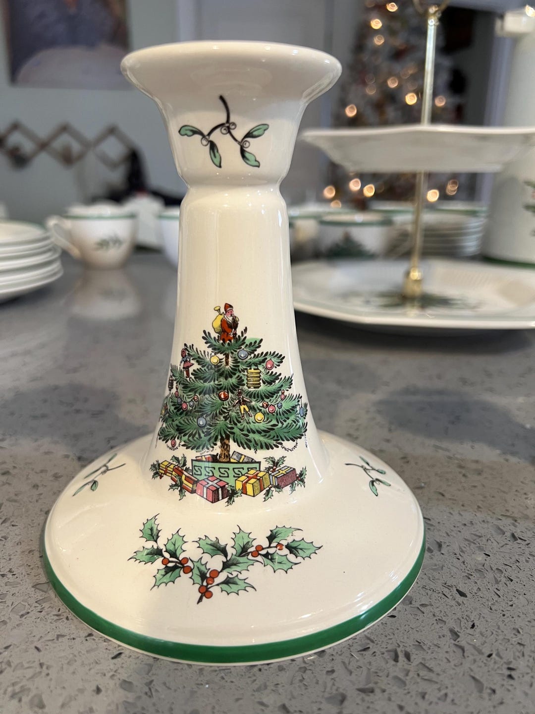 5" Candlestick Christmas Tree by SPODE - Etsy