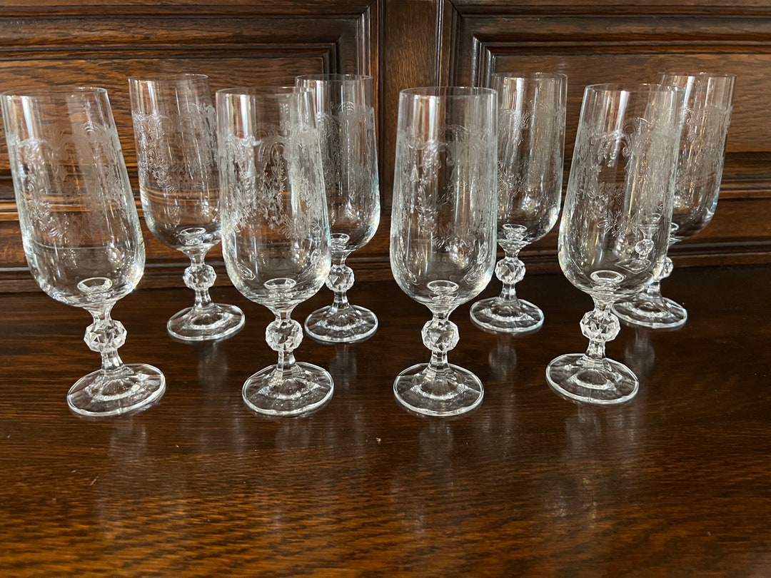 Import Assoc Cascade Crystal Champagne Flutes Glasses - Etsy