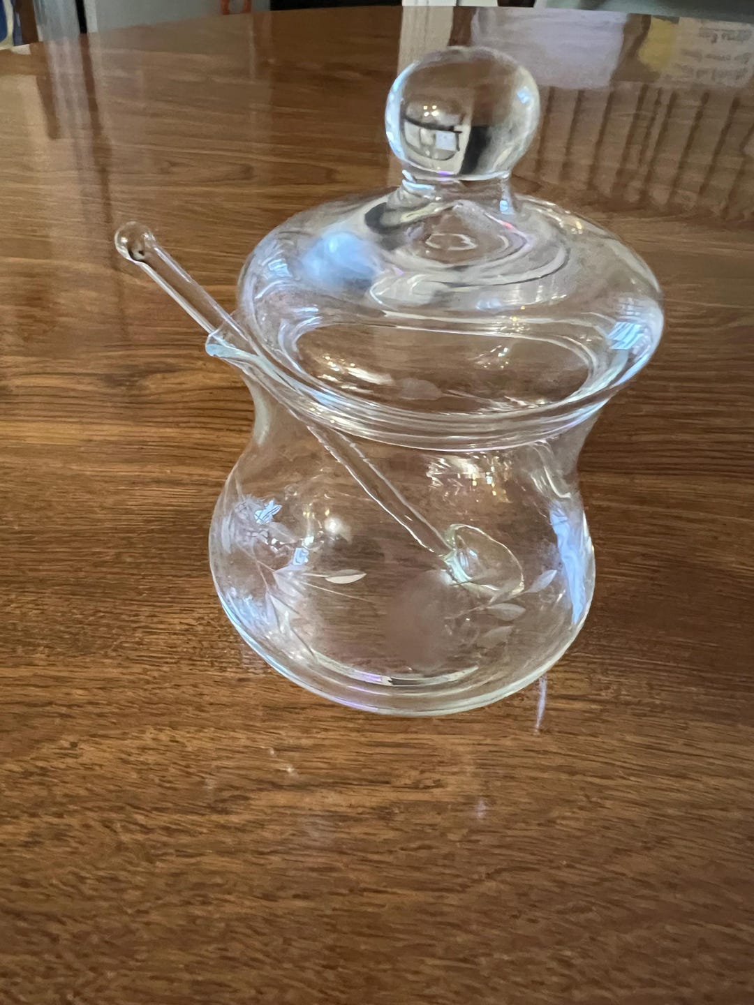 Lidded Jam / Jelly Dish With Spoon - Vintage Princess House Heritage ...