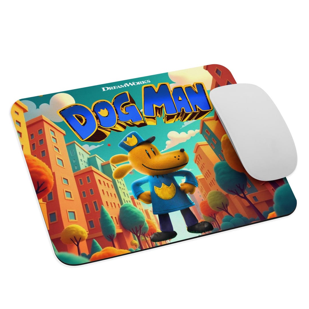 Dog Man Dreamworks Mouse Pad - Cartoon - Mouse Pad NEW 9.5" X 7.75" Non ...