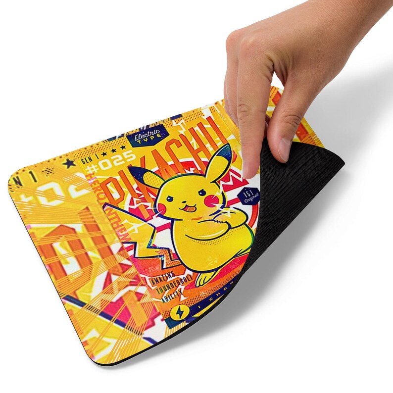 Pikachu Pokémon ピカチュウ Mouse Pad NEW 9.5 X 7.75 Non Slip Gaming Laptop ...