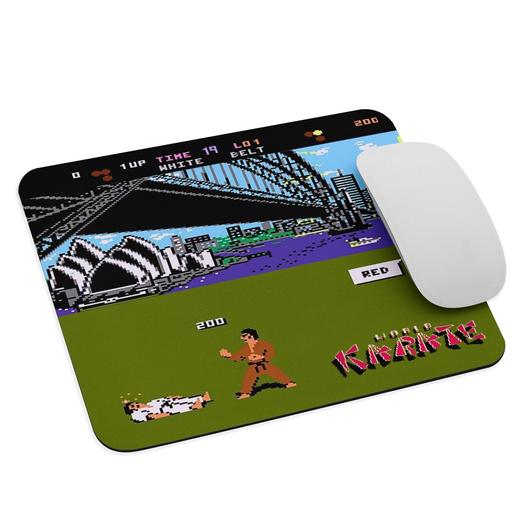 Atari 65XE - Commodore C64 - World Karate - Mouse Pad NEW 9.5" X 7.75 ...