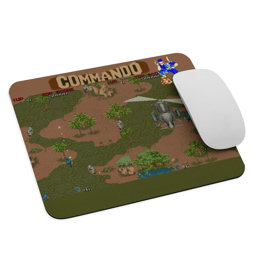 COMMANDO capcom 1985 Mouse Pad New 9.5 X 7.75 Non Slip / Best Gift for ...