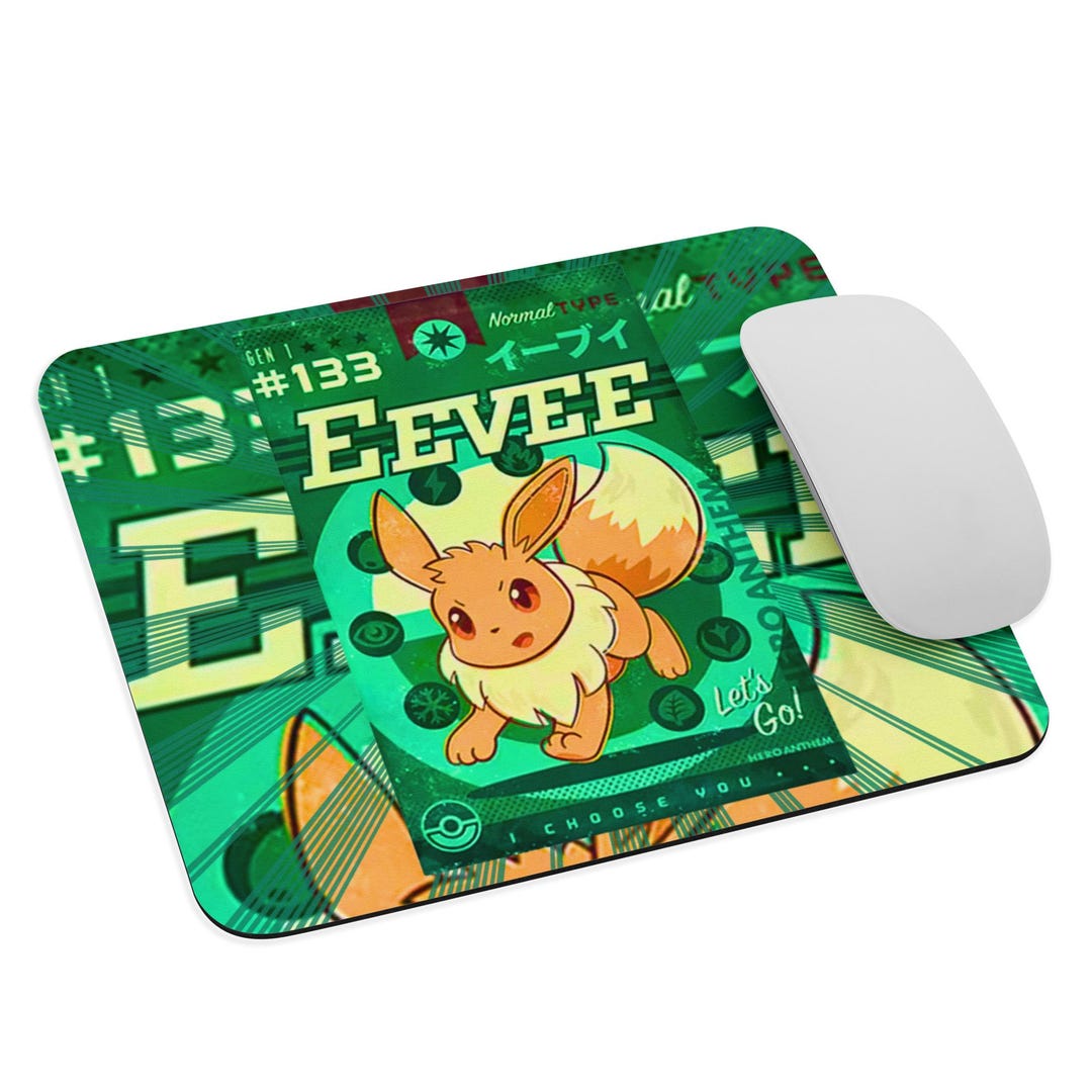 Eevee Pokémon イーブイ - Mouse Pad NEW 9.5" X 7.75" Non Slip Gaming Laptop ...