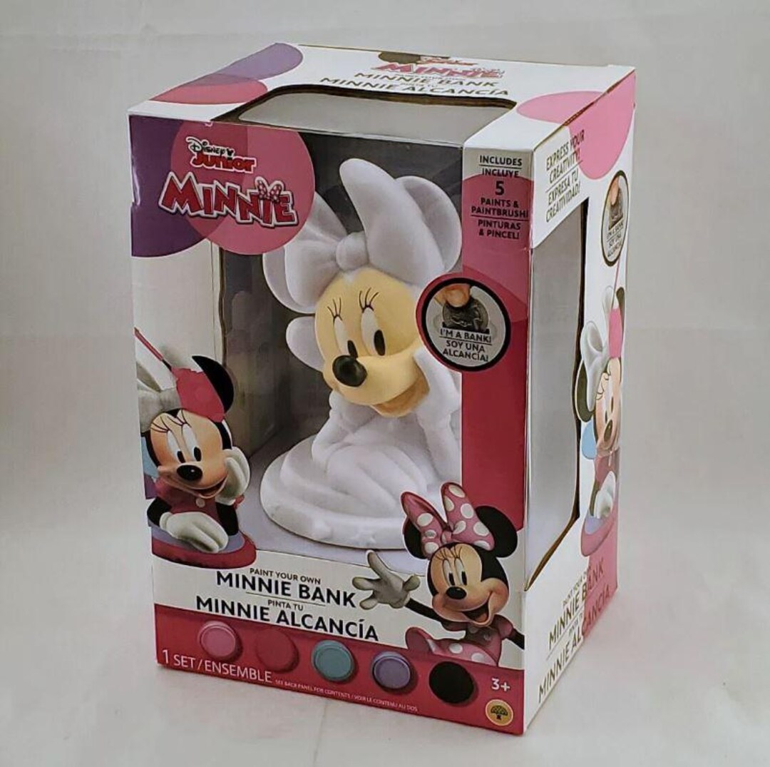 Mickey Mouse DISNEY Piggy Bank paint Your Own MICKEY Bank Include 5 ...