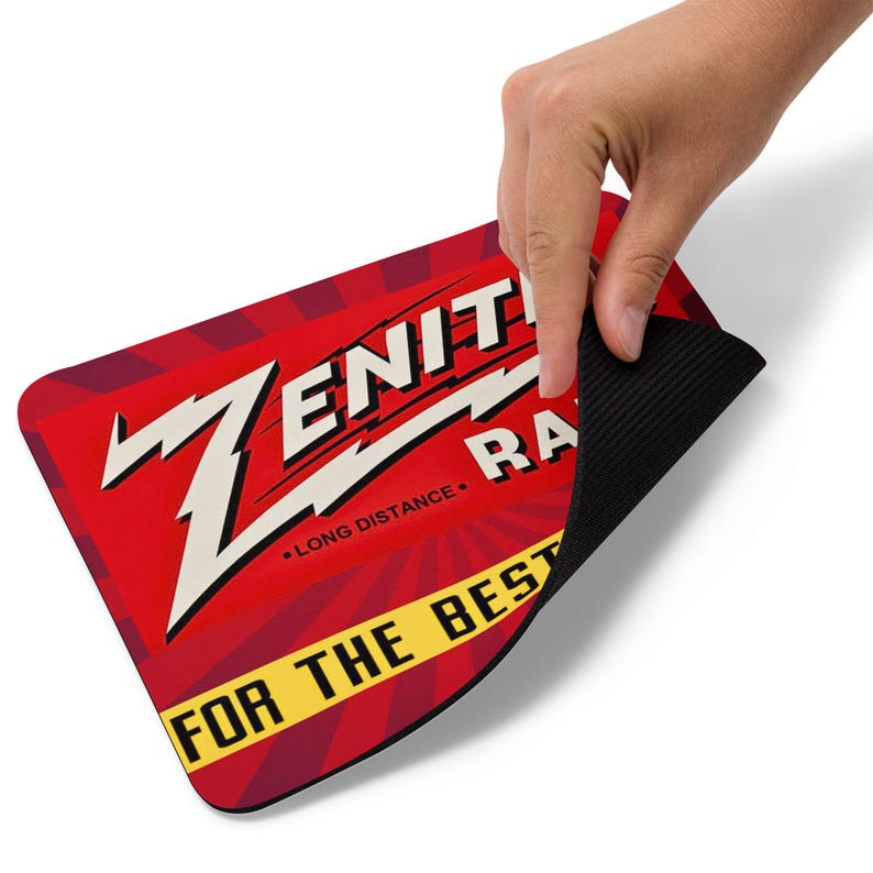 Vintage-inspired Mouse Pad Featuring the Iconic Zenith Radio Logo ...