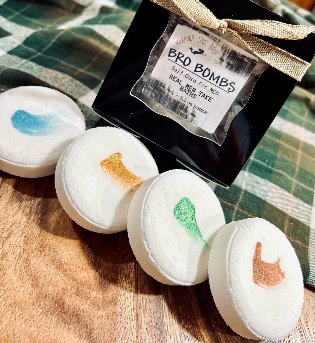 Bro Bombs 4 Pack | Valentines Gift for Him | Bath Fizz | Mens Self Care ...