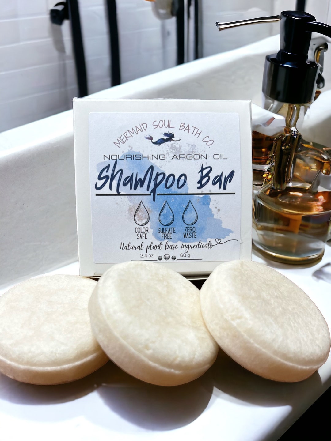 Solid Shampoo Bar With Nourishing Argon Oil, Natural Plant Based ...