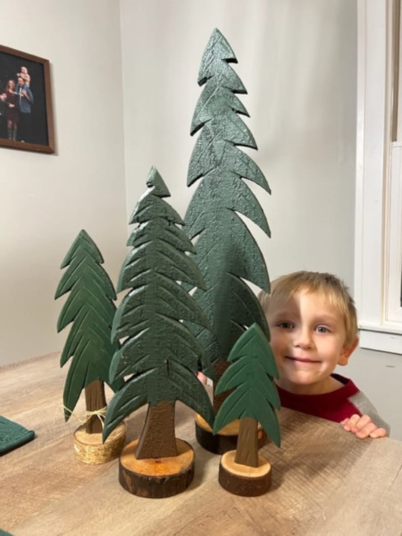 Decorative Wooden Pine Tree - Small, Medium, Large and Sets - Etsy