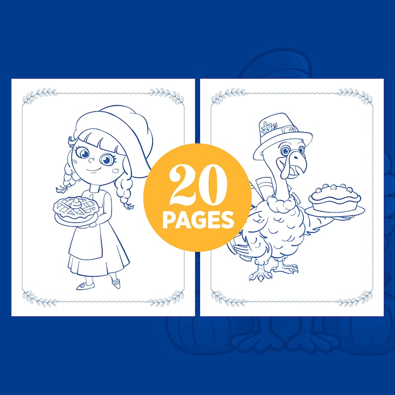 Thanksgiving Coloring Pages - Printable, Kids Coloring Book, Fun ...