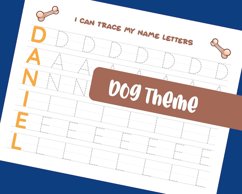 Name Tracing Worksheets for Pre-k & Kindergarten, Custom Name Writing ...