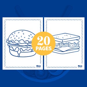 Printable Coloring Book Pages for Kids | Food-themed, Easy to Color ...