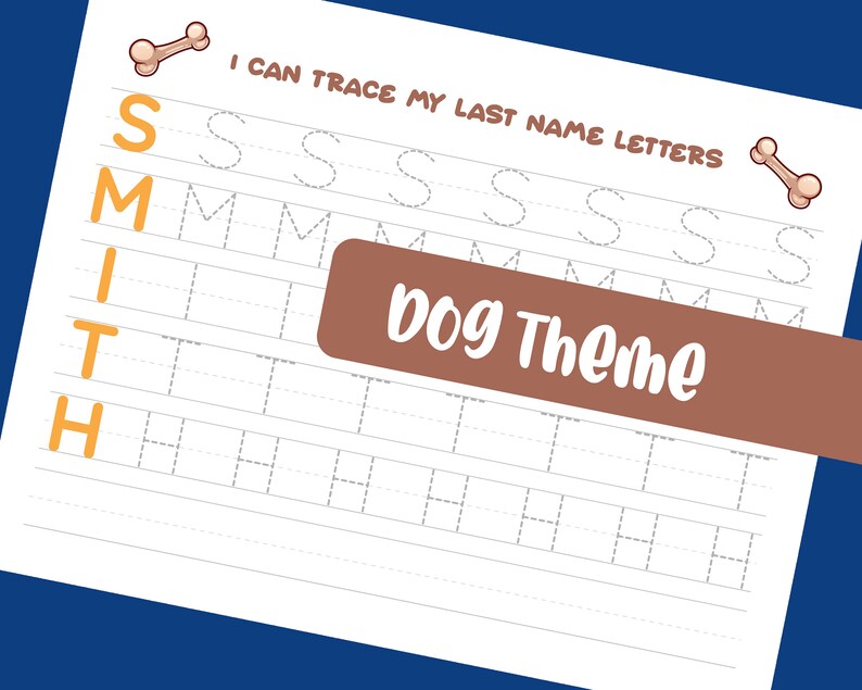 Name Tracing Worksheets for Pre-k & Kindergarten, Custom Name Writing ...