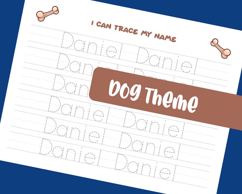 Name Tracing Worksheets for Pre-k & Kindergarten, Custom Name Writing ...