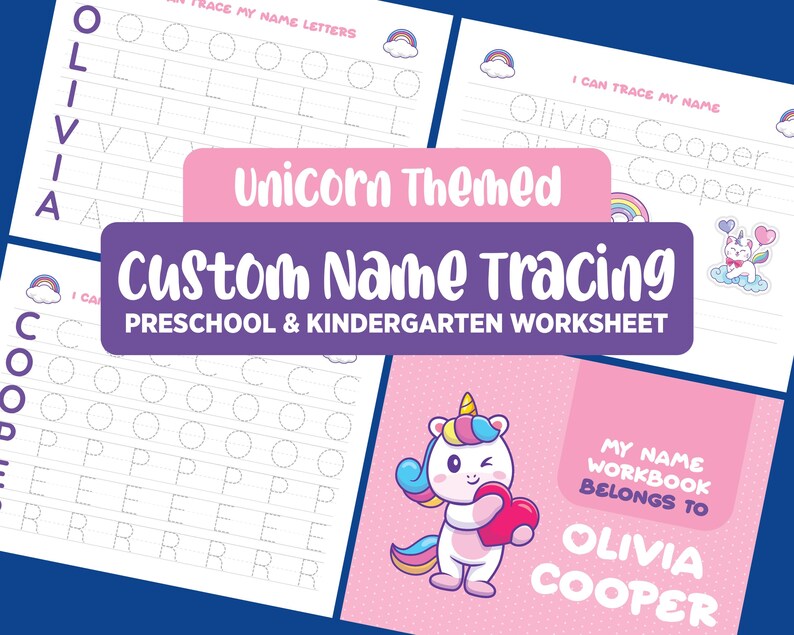 Custom Name Tracing, Letter Recognition for Kindergarten and Preschool ...