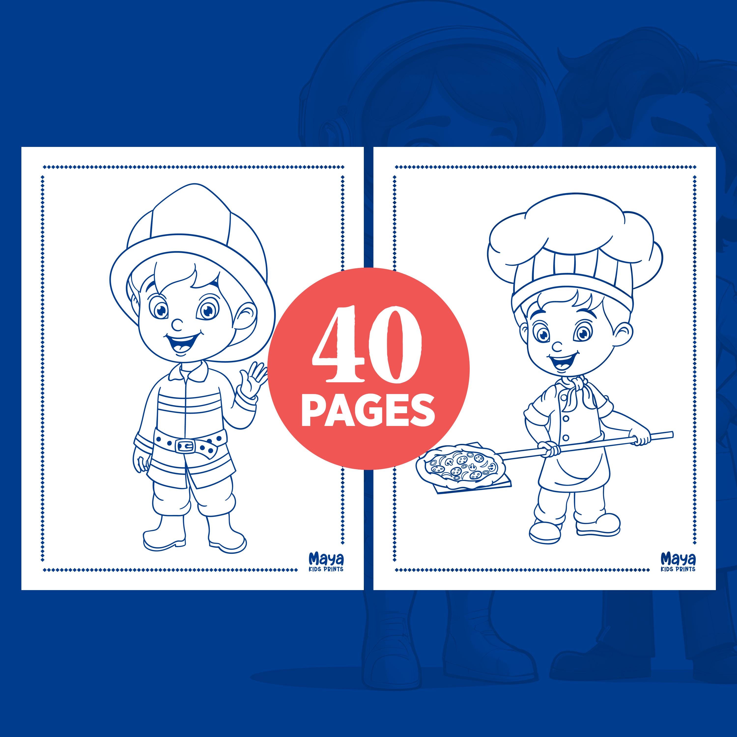 Printable Coloring Pages for Kids, Coloring Book, Jobs & Career ...