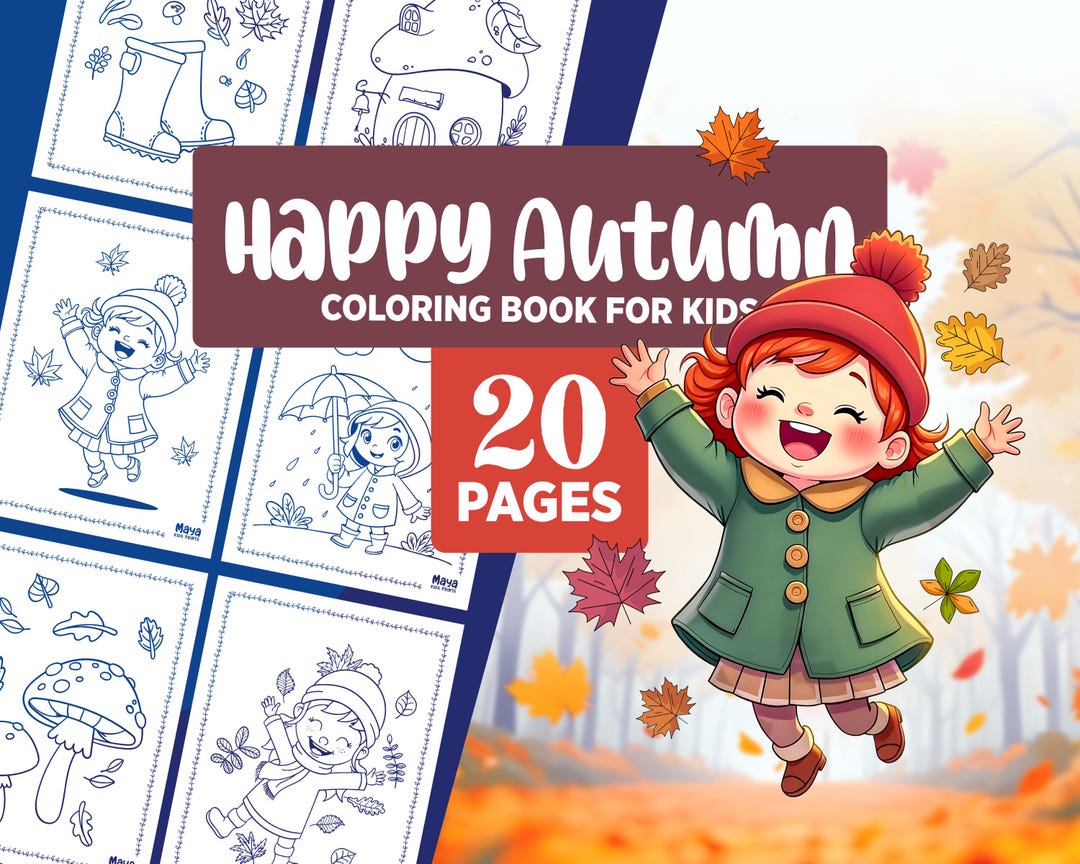 Autumn Coloring Pages for Kids - Fall Coloring Sheets for Preschool ...