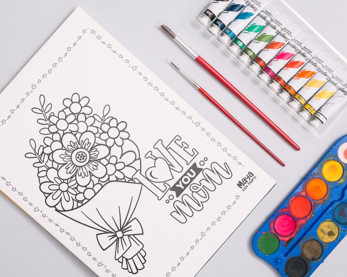 Mother's Day Coloring Pages All About My Mom Book, 15 Printable Cute ...