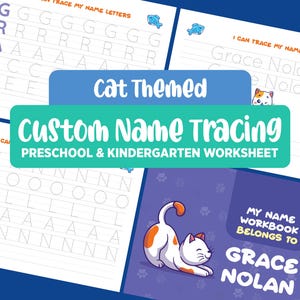 Custom Name Tracing Sheet – Handwriting Practice for Kindergarten and ...