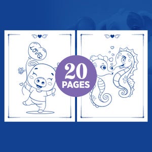 Valentines Day Animal Coloring Pages for Kids: Cute Coloring Book, Love ...