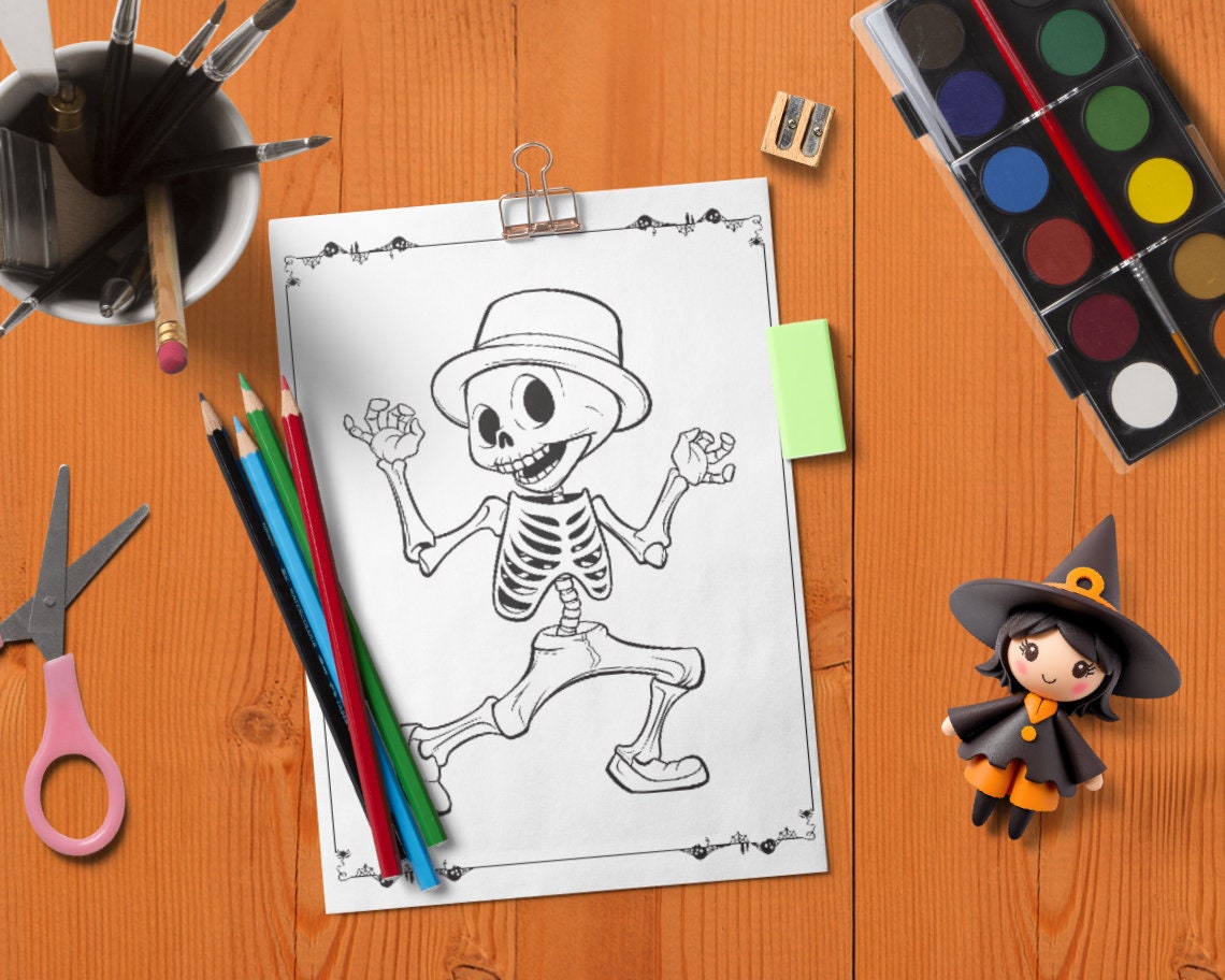 Halloween Coloring Book Pages for Kids 50 Pages Digital - Etsy