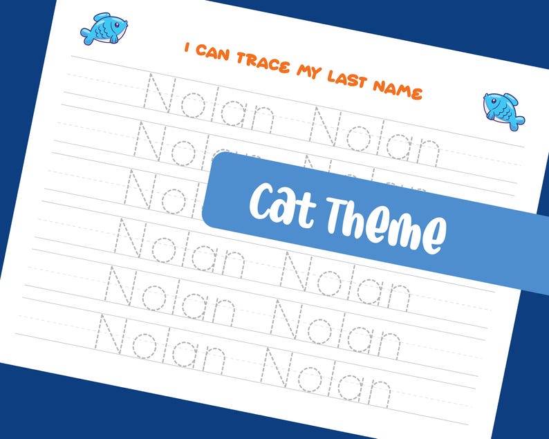 Custom Name Tracing Sheet – Handwriting Practice for Kindergarten and ...