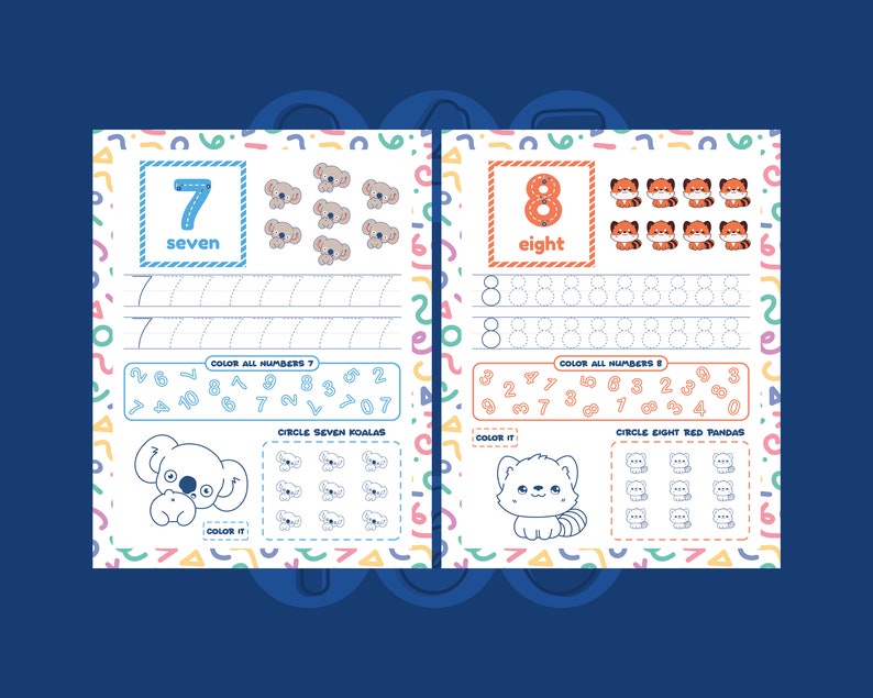 Number Tracing Worksheet Preschool Math, Counting Practice, Number ...