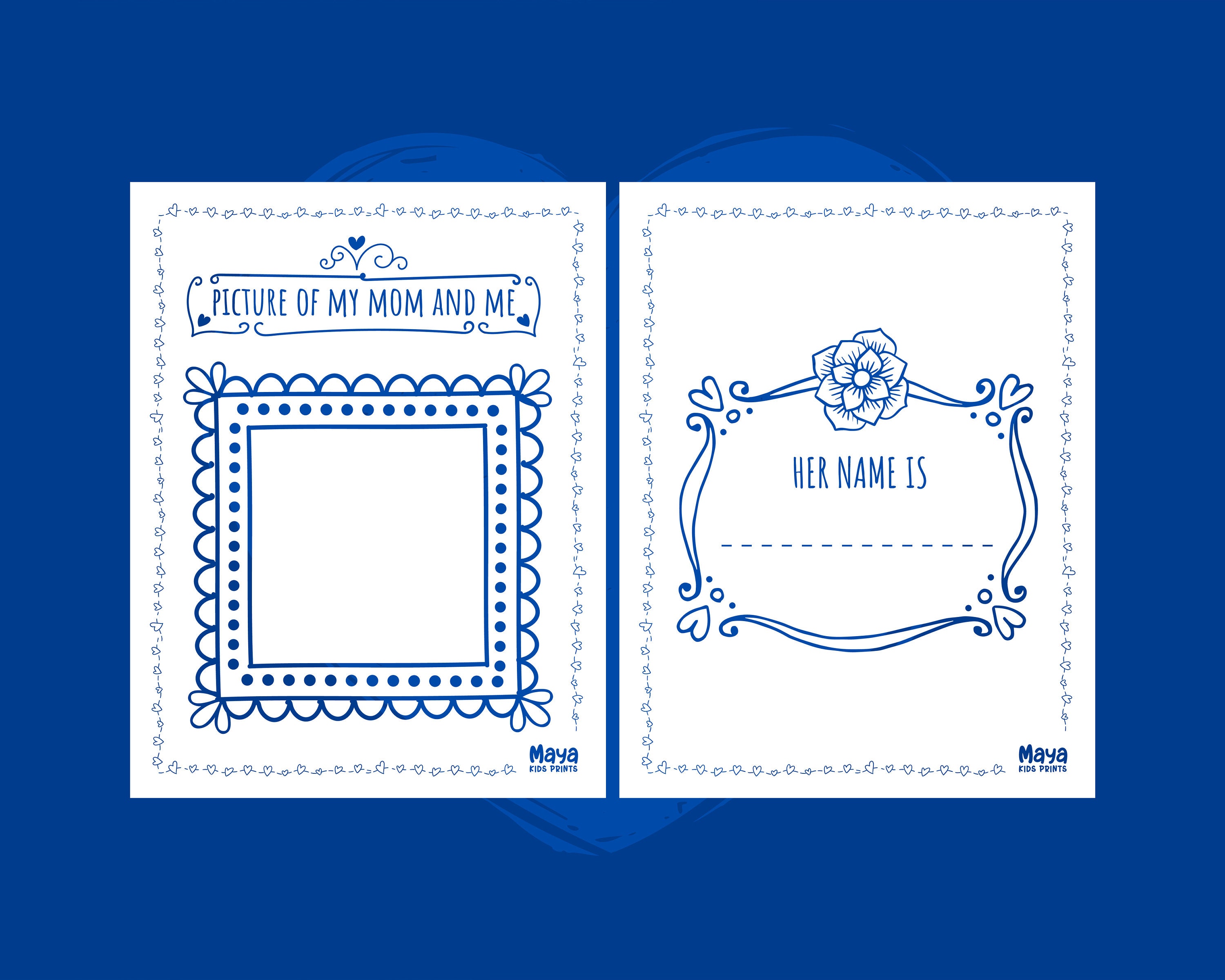 Mother's Day Coloring Pages All About My Mom Book, 15 Printable Cute ...