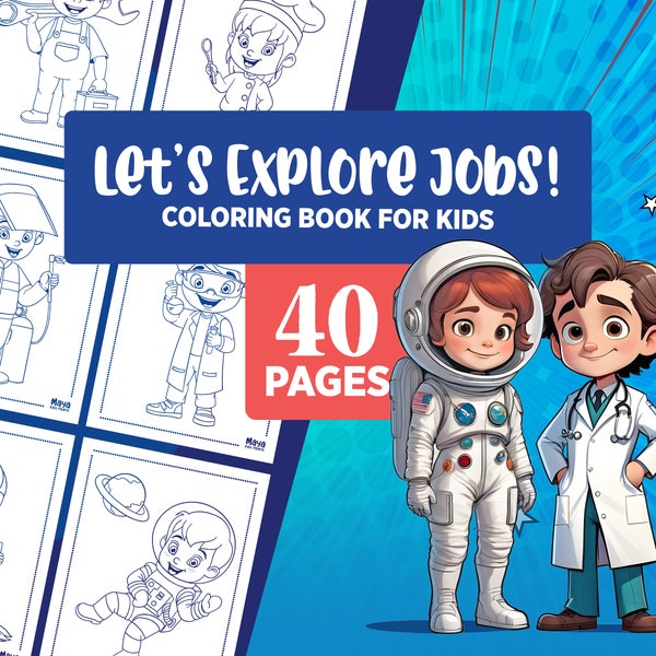 Kids Coloring Book - Etsy