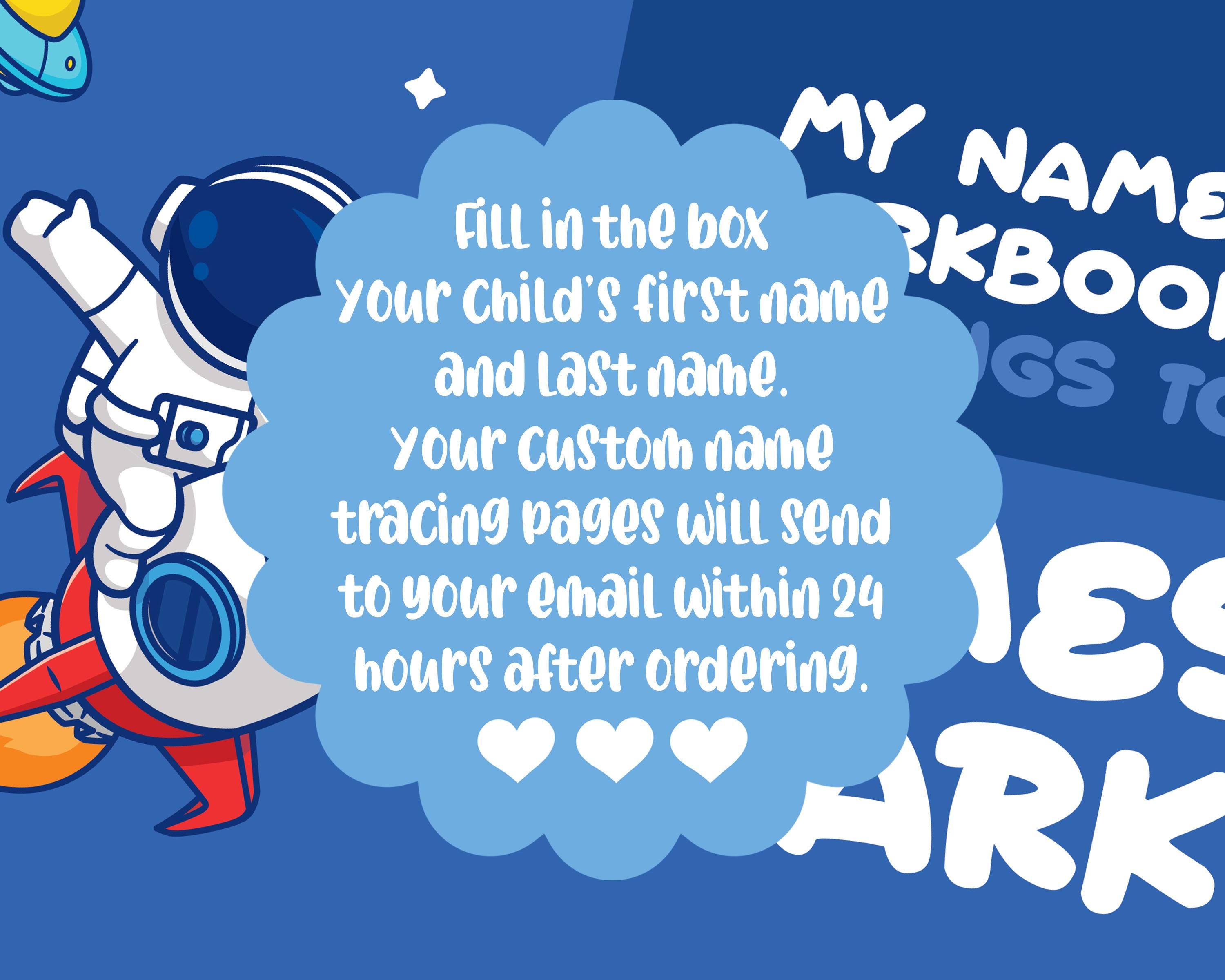 Custom Name Tracing Sheets – Letter Tracing, Handwriting Practice for ...