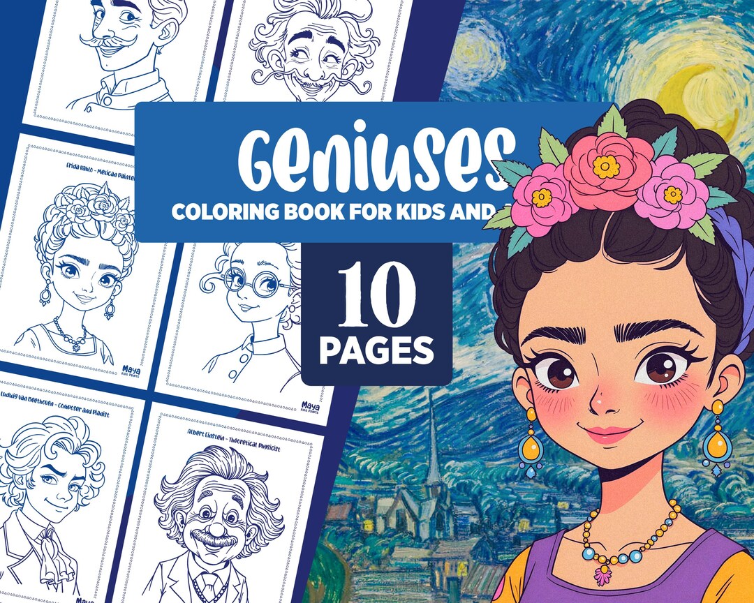 Printable Coloring Pages Themed Genius for Kids and Adults, Fun and ...