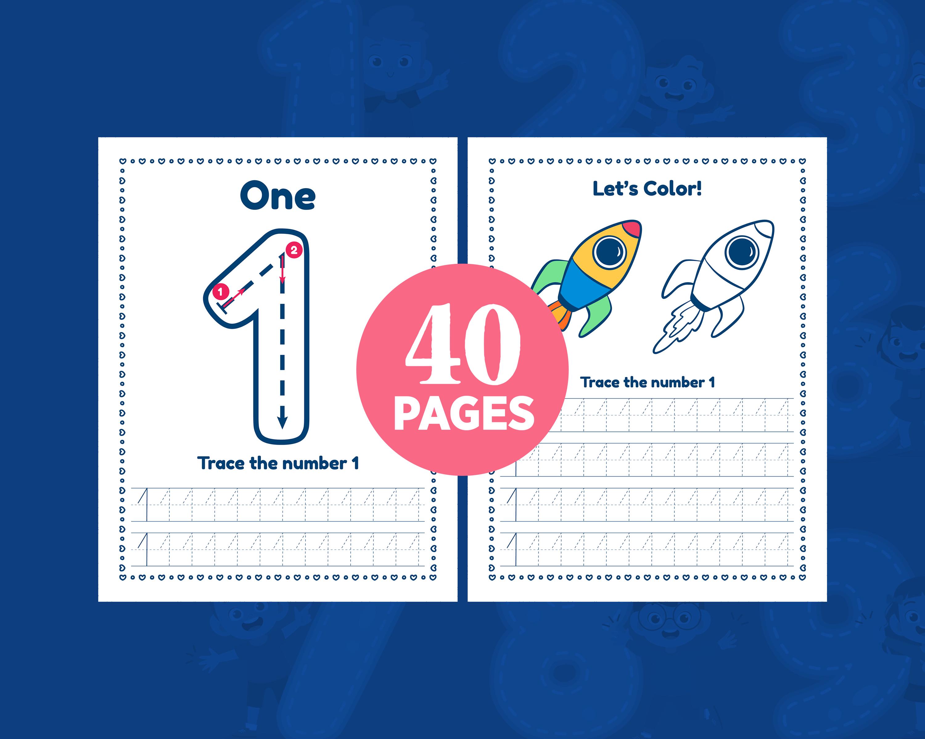 Number Tracing Worksheet - 0 to 20 Learning Numbers for Kindergarten ...