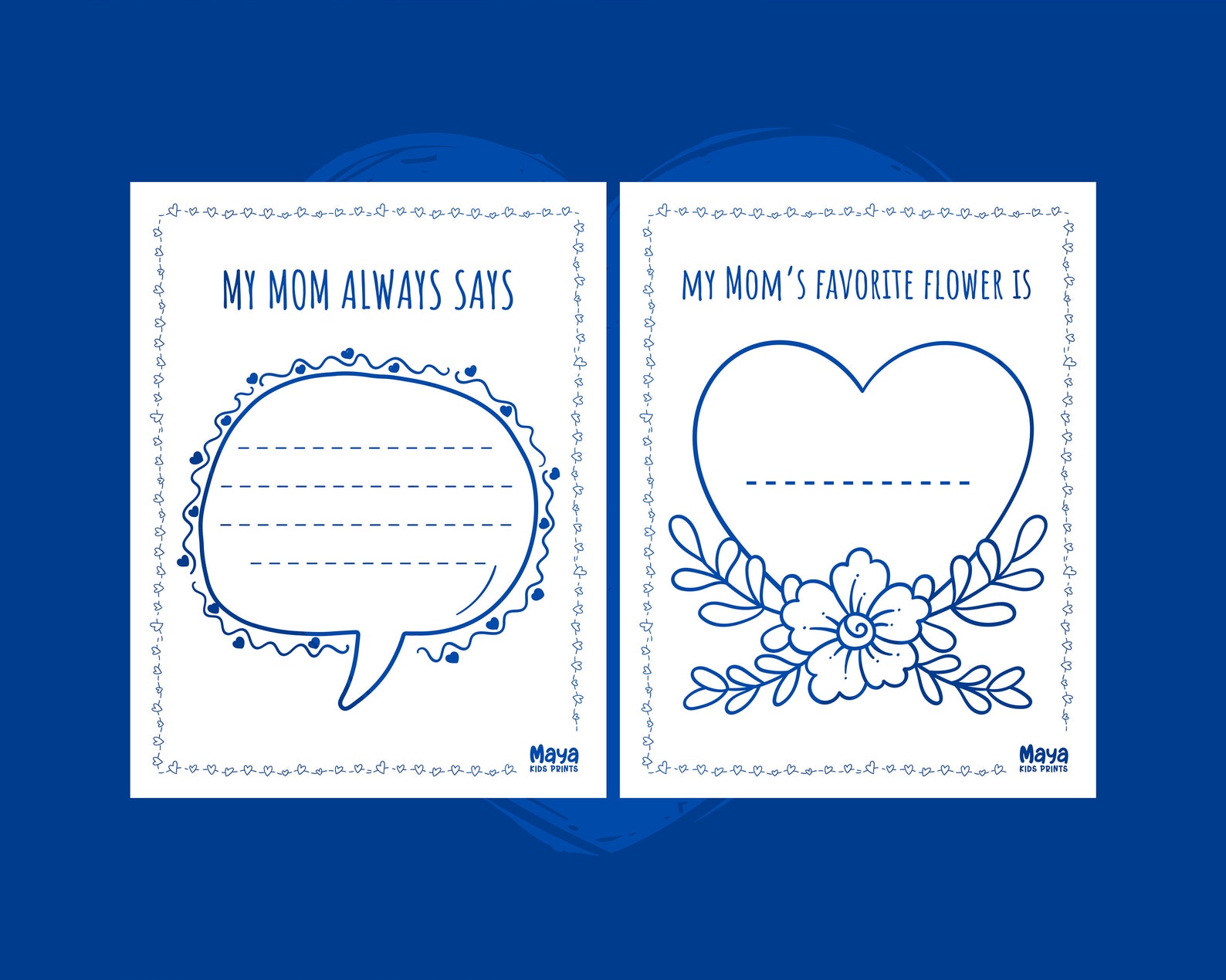 Mother's Day Coloring Pages All About My Mom Book, 15 Printable Cute ...