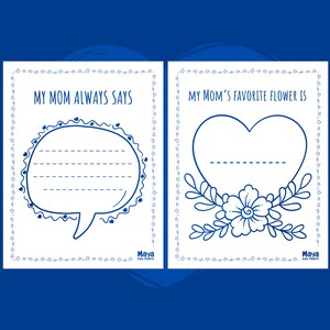 Mother's Day Coloring Pages All About My Mom Book, 15 Printable Cute ...