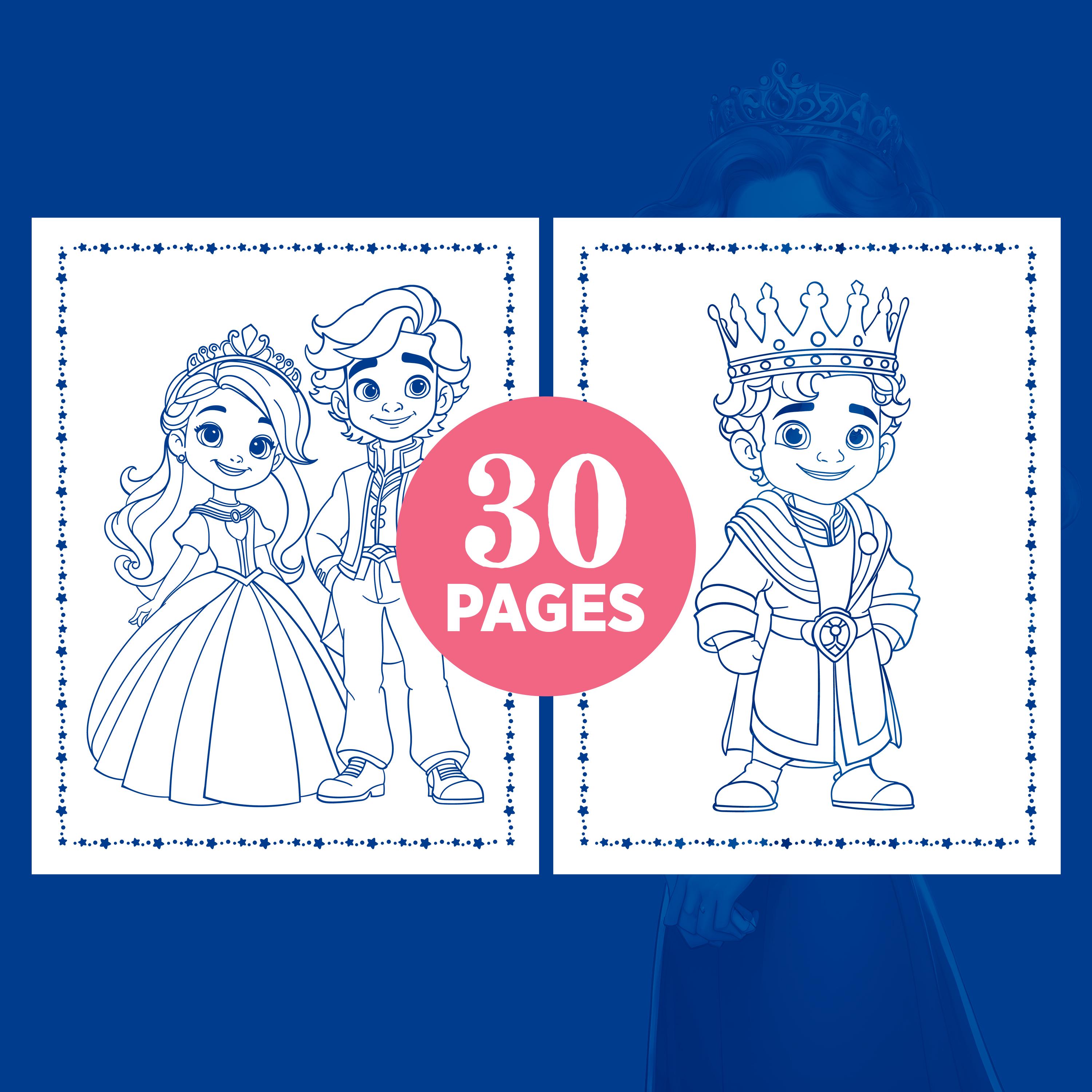 Princess Coloring Book PDF for Girls | Cute & Easy Printable Pages for ...