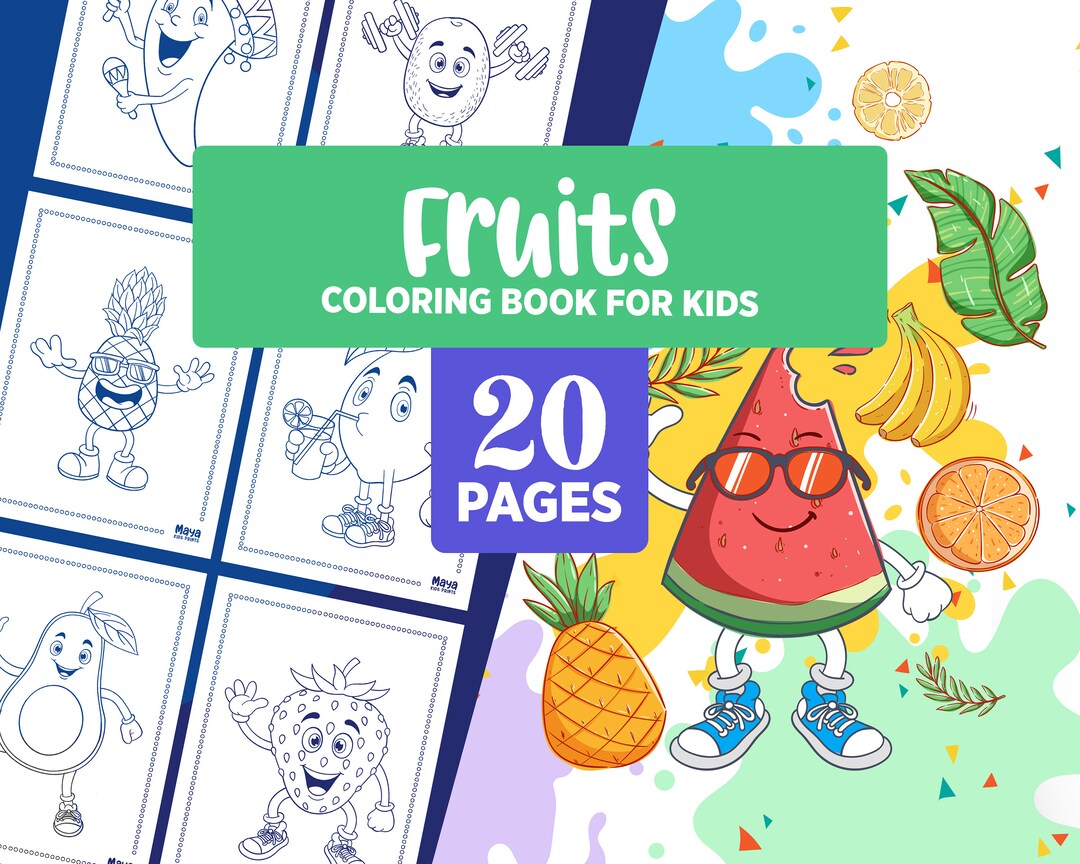 Printable Coloring Book Pages for Kids Kids Coloring Pages Fruit-themed ...