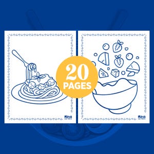 Printable Coloring Book Pages for Kids | Food-themed, Easy to Color ...