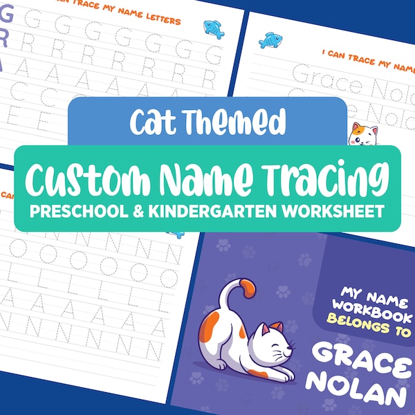 Custom Name Tracing Sheet Handwriting Practice – Personalized Name ... Custom Name Tracing Sheet Handwriting Practice – Personalized Name ...