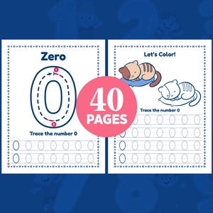 Number Tracing Worksheet - 0 to 20 Learning Numbers for Kindergarten ...