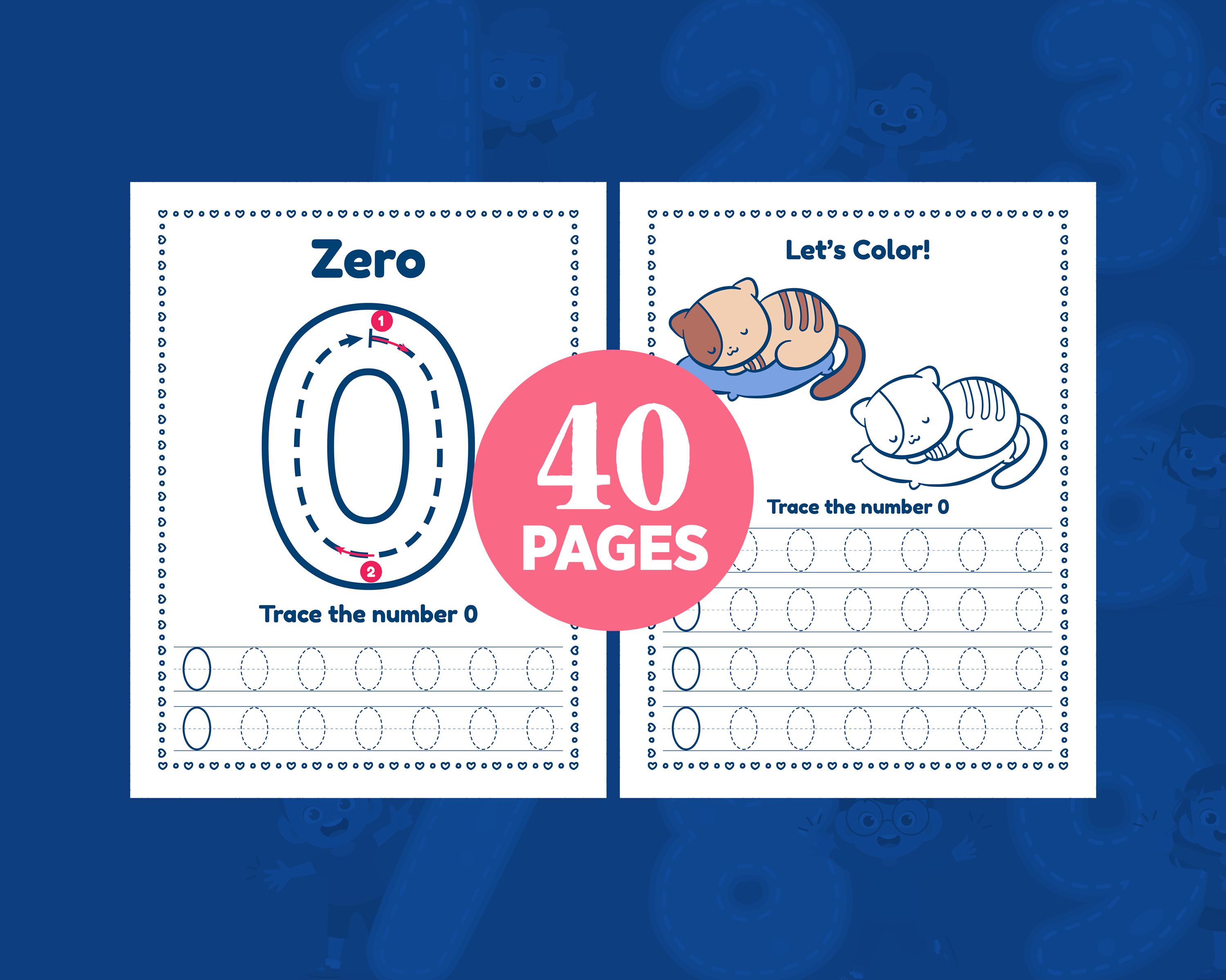 Number Tracing Worksheet - 0 to 20 Learning Numbers for Kindergarten ...