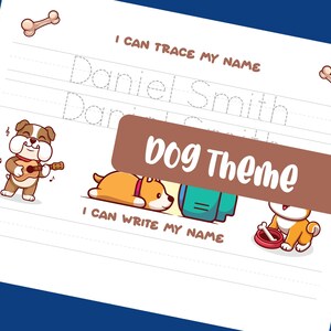 Name Tracing Worksheets for Pre-k & Kindergarten, Custom Name Writing ...