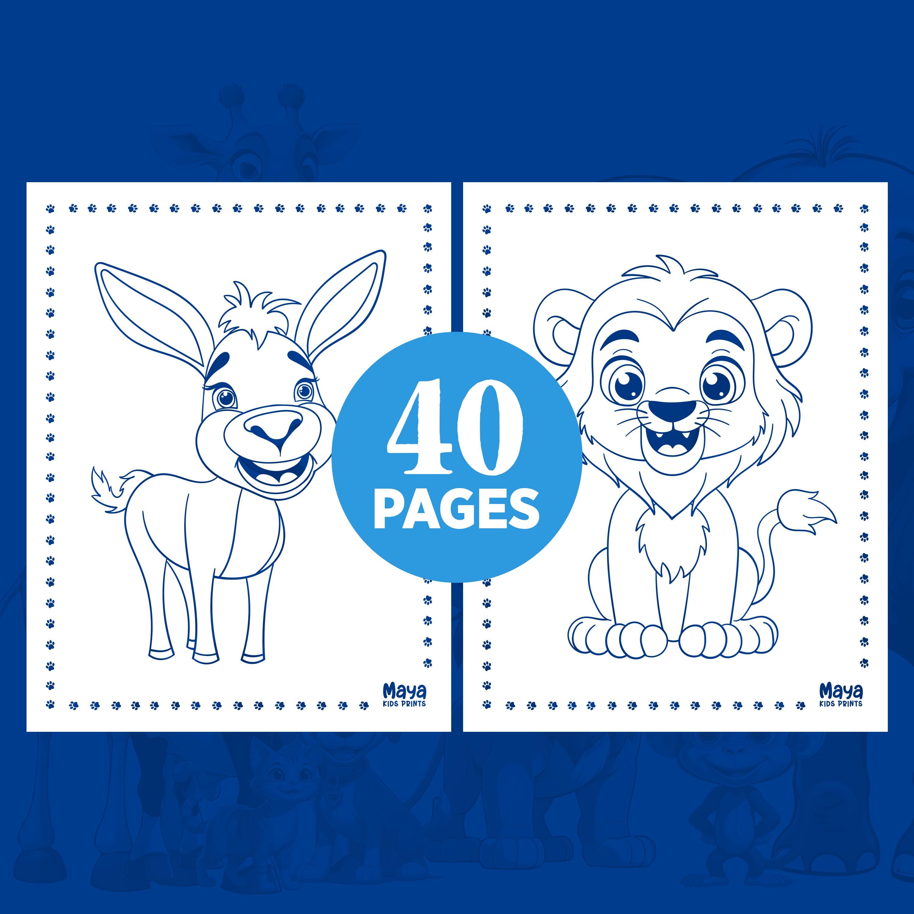 Animal Coloring Pages for Preschool, Pre-k, Kindergarten 40 Easy & Cute ...