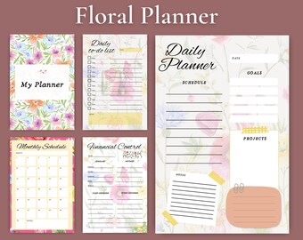 Floral Planner Digital Download - Etsy