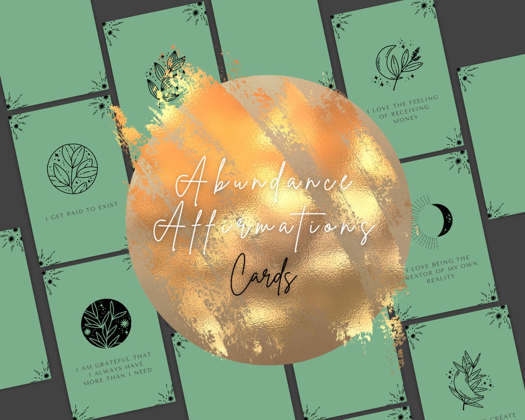 Abundance Affirmation Cards Set - Digital - Etsy