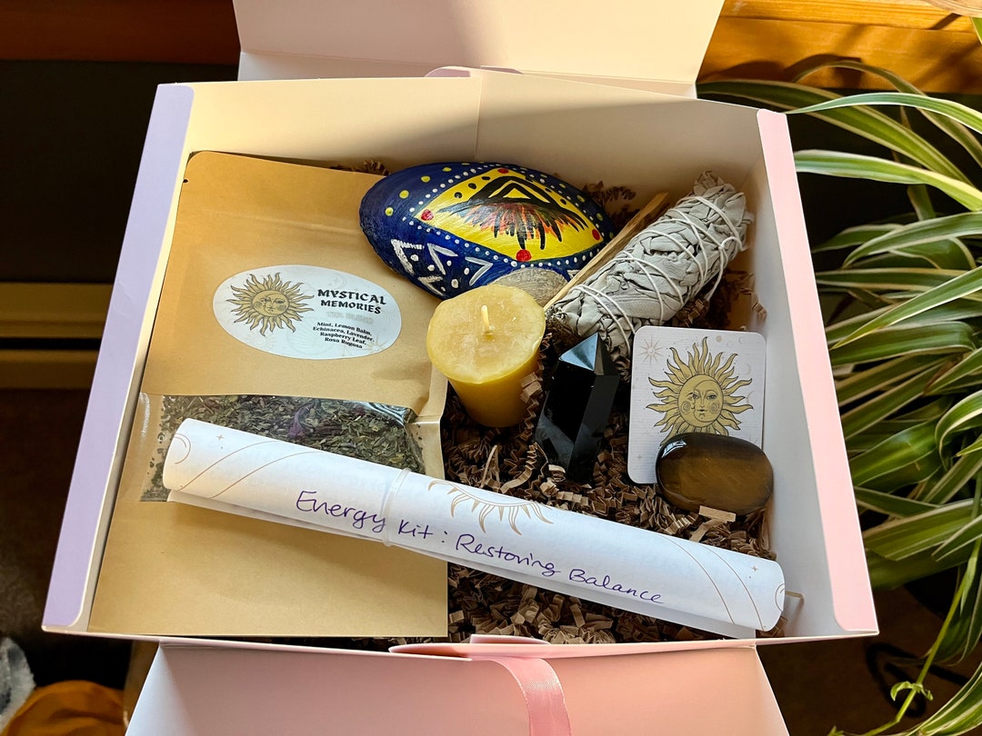 Chakra Balancing Meditation+spiritual Tool Kit+with Crystals, Smudge ...