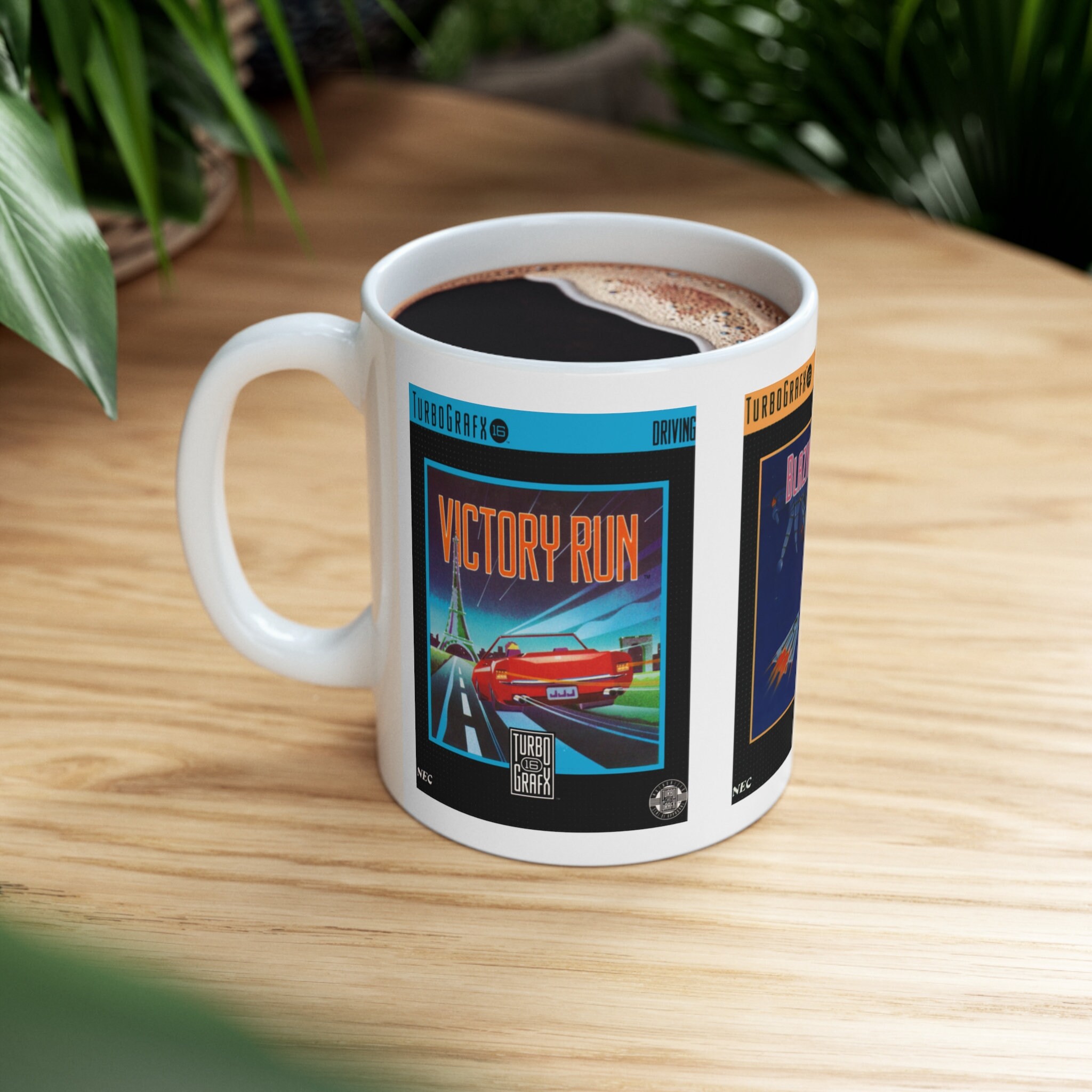 Turbo Grafx Mug, Victory Run Blazing Lazers the Legendary Ax, Classic ...