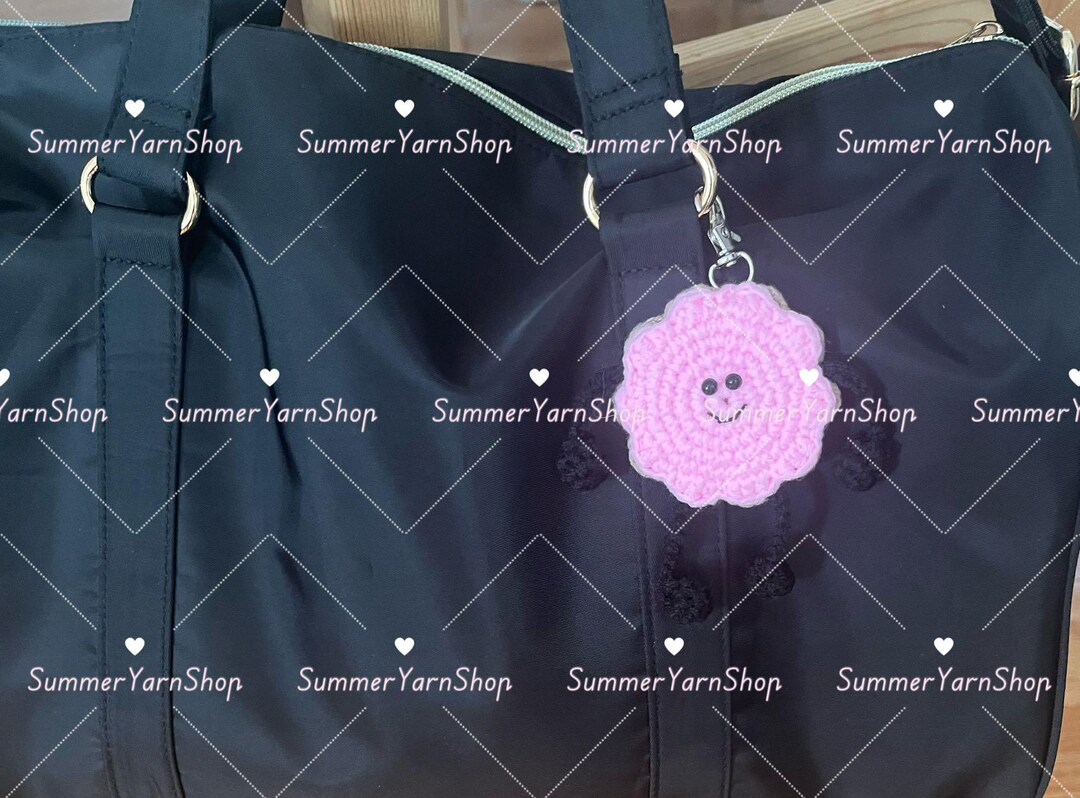 Happy Face Crocheted Keychain - Etsy