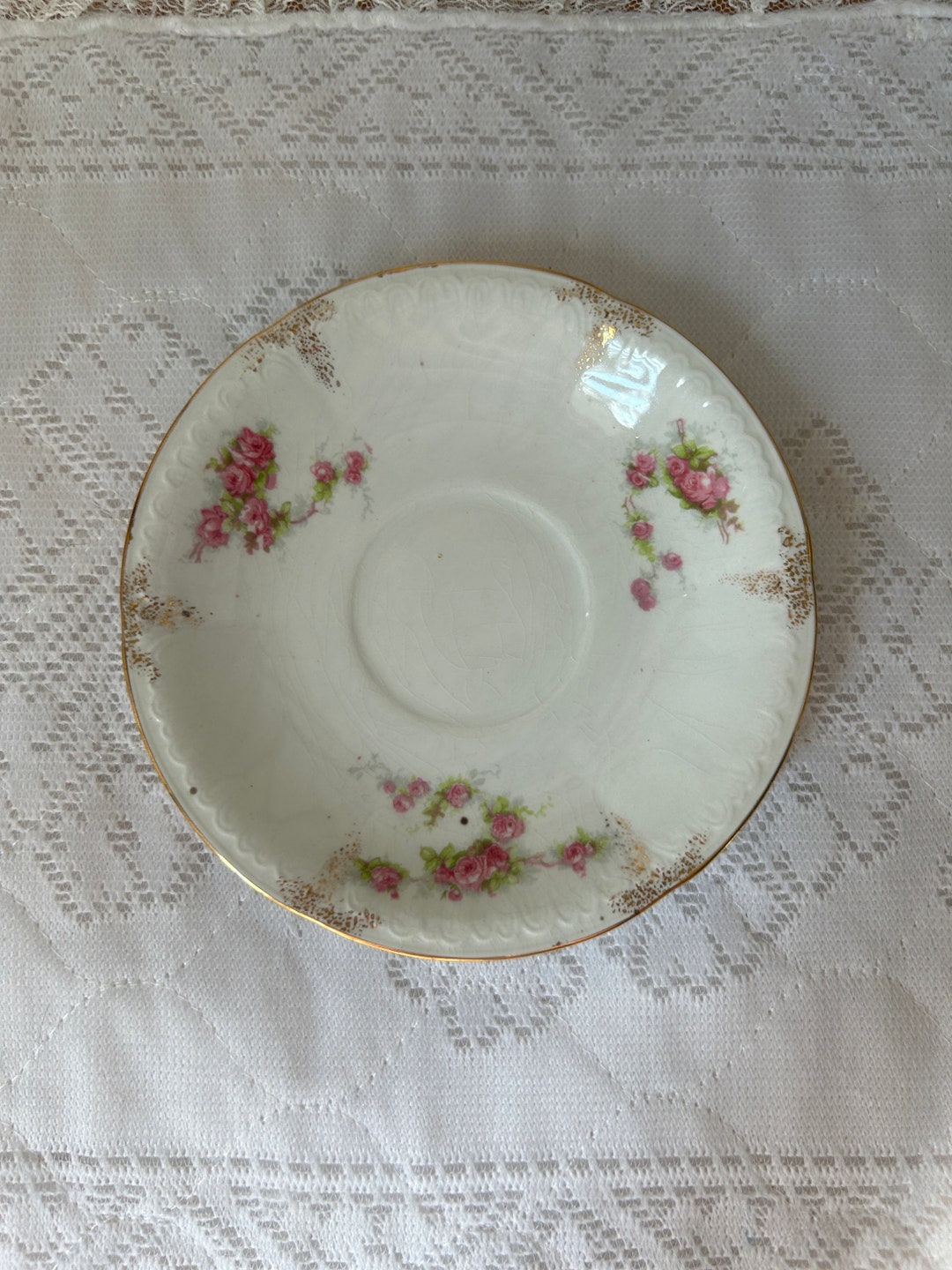 F. Winkle & Co. Rose and Gold Saucer 5.5” Made in England - Etsy