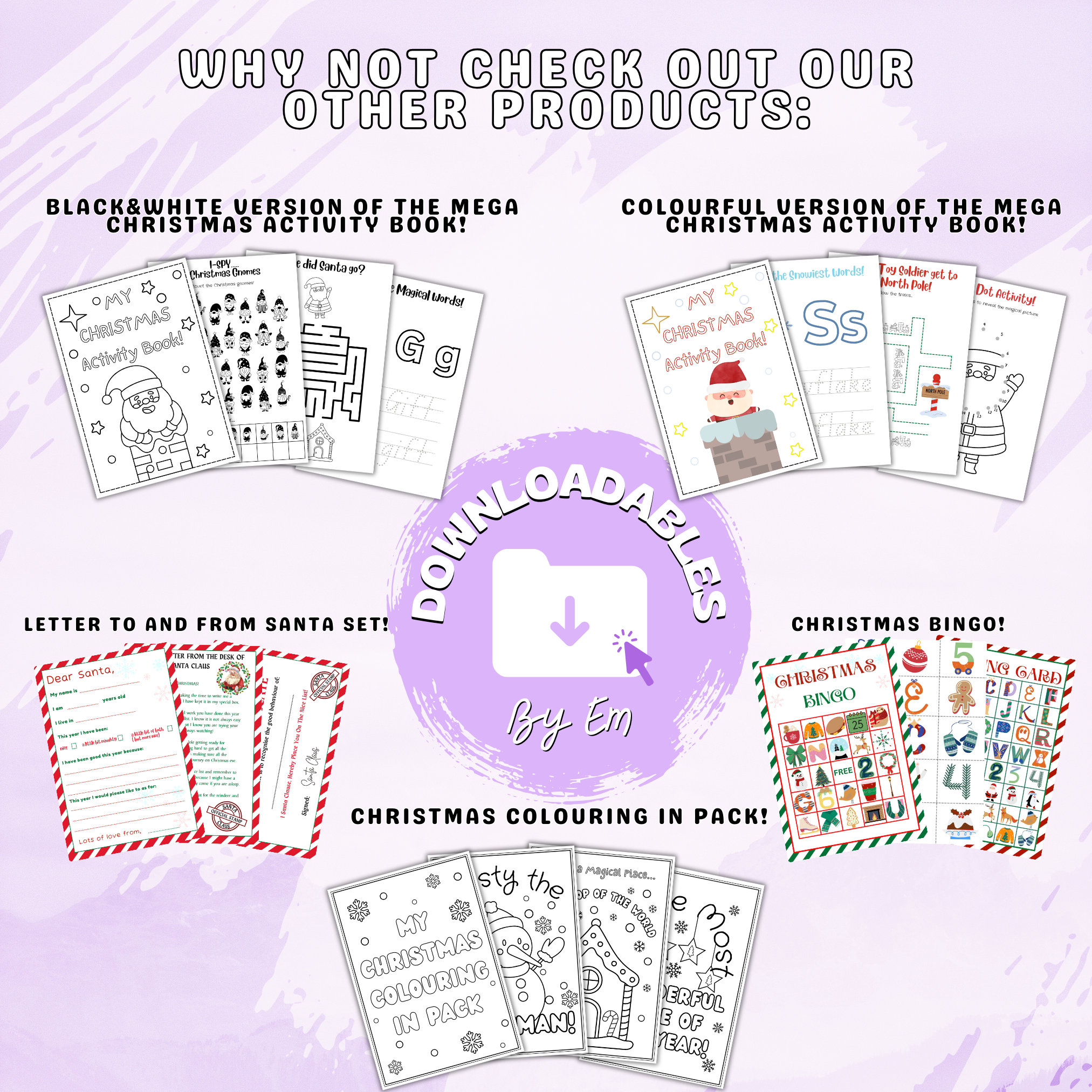 Christmas Maze Activity Pack Printable, 46 Kids Maze's, Colouring Maze ...